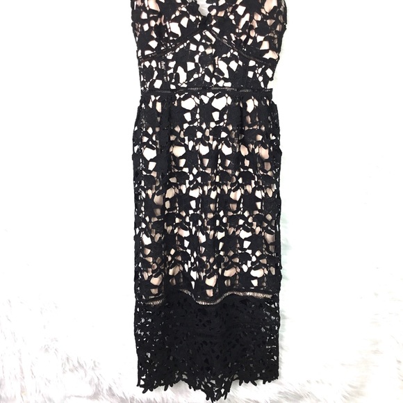 Dresses | Nwot Black Tan Lace Dress Size Medium | Poshmark